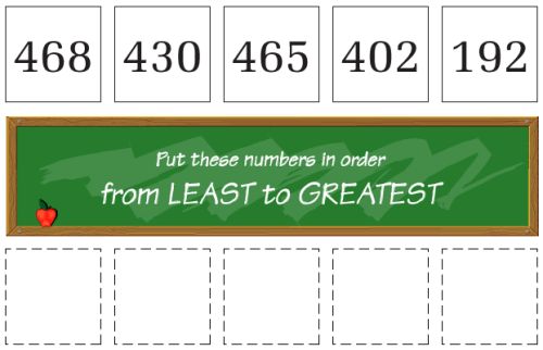 Ordering Cards - Activity For 2nd and 3rd Grade Kids